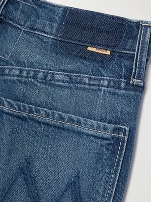 MOTHER The Rambler Zip High-rise Wide-leg Jeans