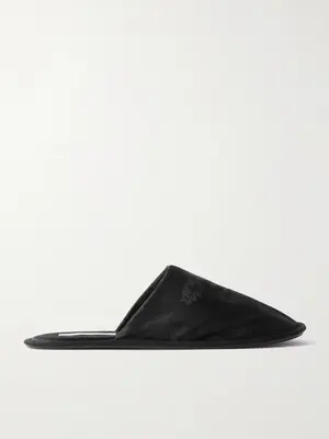 THE ROW Frances Jacquard Slippers - Black
