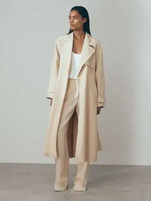 ATELIER Penelope Italian Textured Flared Trousers