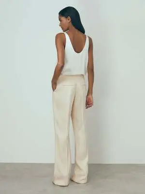 ATELIER Penelope Italian Textured Flared Trousers