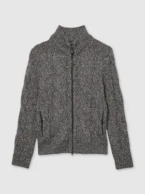 REISS Pentham Atelier Cabled Cashmere Jacket