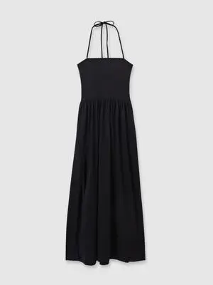 REISS Yara Removable Strap Jersey Beach Midi Dress