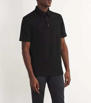 Brioni Cotton Polo Shirt - Black