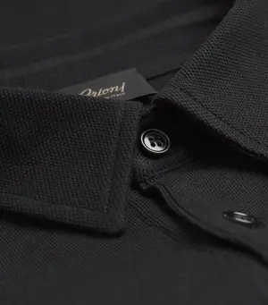 Brioni Cotton Polo Shirt - Black