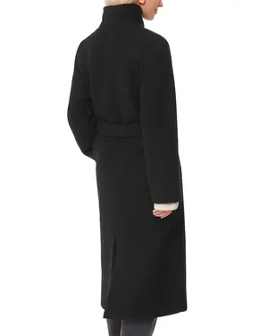 Whistles Morgan Funnel Neck Coat - Black