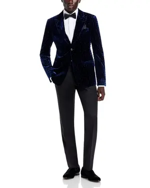 Emporio Armani Slim Fit Peak Lapel Velvet Jacket