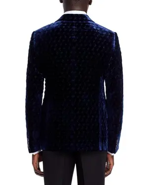 Emporio Armani Slim Fit Peak Lapel Velvet Jacket