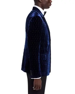 Emporio Armani Slim Fit Peak Lapel Velvet Jacket