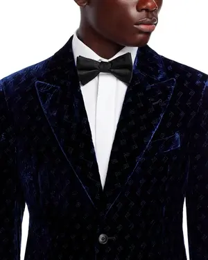 Emporio Armani Slim Fit Peak Lapel Velvet Jacket