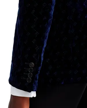 Emporio Armani Slim Fit Peak Lapel Velvet Jacket