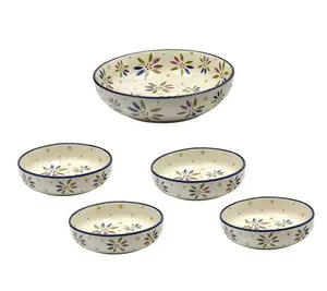 TEMP-TATIONS Old World 3.5qt Serving Bowl W/ 4 32oz Bowls - One-color