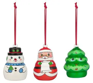 MR. CHRISTMAS 3 In. Set Of 3 Musical Marshmelod Ies Ornaments - One-color
