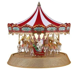 MR. CHRISTMAS 17 In. Animated Sparkle Carousel - One-color