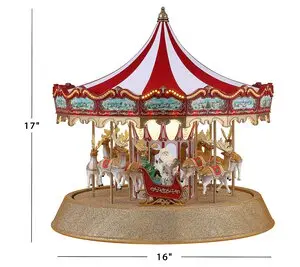 MR. CHRISTMAS 17 In. Animated Sparkle Carousel