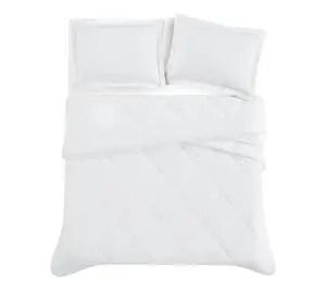CANNON Solid Oversized Percale Full/queen 3pc C Omforter Set