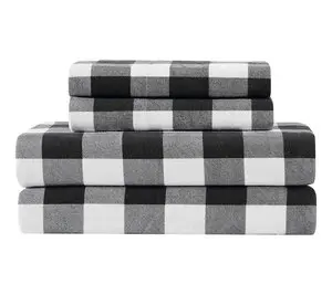 TRULY SOFT Buffalo Check King Flannel Sheet Set