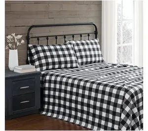 TRULY SOFT Buffalo Check Twin Flannel Sheet Set - One-color
