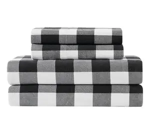 TRULY SOFT Buffalo Check Twin Flannel Sheet Set