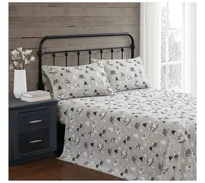 TRULY SOFT Polar Bears Queen Flannel Sheet Set - One-color