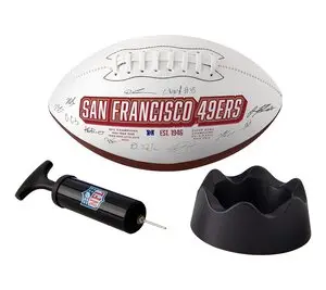 NFL 2024 Team Roster Signature Football With Stand & Pump - One-color
