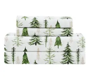 TRULY SOFT Trees Twin Flannel Sheet Set