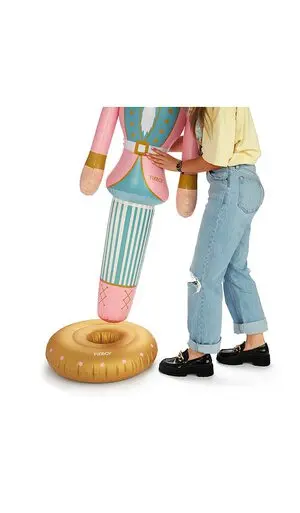 FUNBOY Large Pink Inflatable Nutcracker In Pink