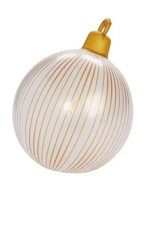 FUNBOY 3 Pack Vintage Stripe Light Up Inflatable Ornaments In Red
