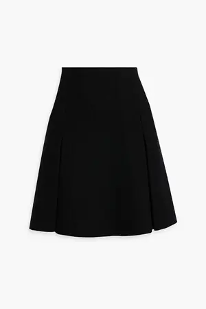 Co Pleated Wool-crepe Mini Skirt