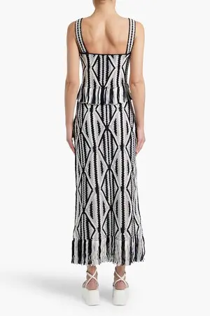Gabriela Hearst Amalia Fringed Crochet Top
