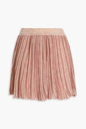 Isabel Marant Étoile Brayton Metallic Ribbed-knit Mini Skirt - Antique Rose
