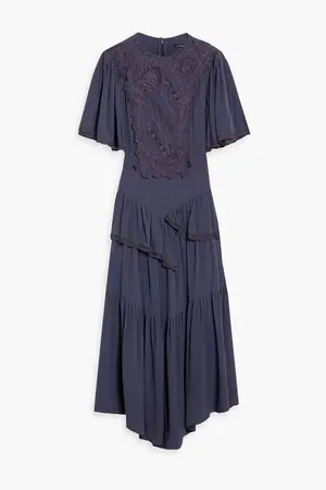 Isabel Marant Étoile Ladeira Lace-trimmed Maxi Dress