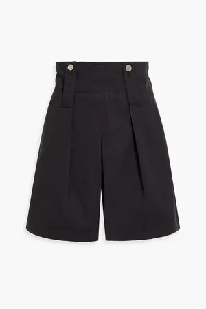 Isabel Marant Dicochia Pleated Cotton-twill Shorts