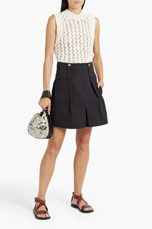 Isabel Marant Dicochia Pleated Cotton-twill Shorts