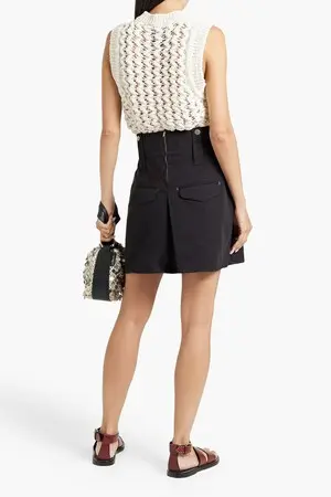Isabel Marant Dicochia Pleated Cotton-twill Shorts