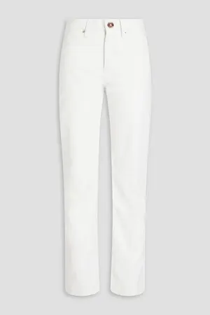 Gabriela Hearst Charles Leather Straight-leg Trousers