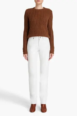 Gabriela Hearst Charles Leather Straight-leg Trousers