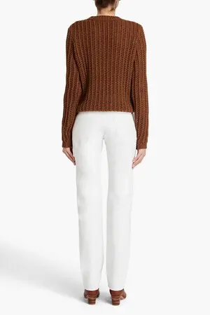 Gabriela Hearst Charles Leather Straight-leg Trousers