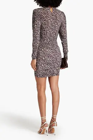 Isabel Marant Wrap-effect Printed Mini Dress - Fuchsia