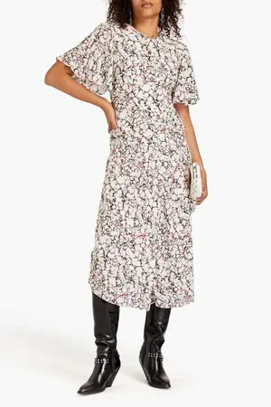 Isabel Marant Étoile Berwick Printed Silk Crepe De Chine Midi Dress