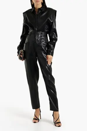 Isabel Marant Oversized Silk-satin Tapered Pants