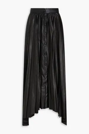 Asymmetric Pleated Maxi Skirts