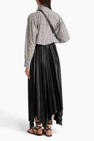 Isabel Marant Étoile Davis Asymmetric Pleated Maxi Skirt