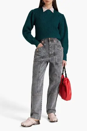 MARANT ETOILE Pleane Ribbed Wool-blend Sweater