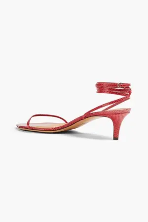 Isabel Marant Aridee Snake-effect Leather Sandals