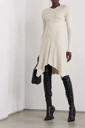 Isabel Marant Étoile Devane Asymmetric Knitted Midi Dress