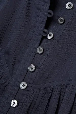 Isabel Marant Étoile Kiledia Plissé Cotton And Silk-blend Blouse
