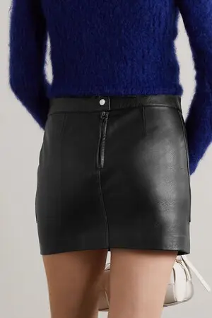 Isabel Marant Étoile Azizae' Crinkled Leather Mini Skirt