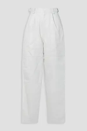 Women's White Leather Pants