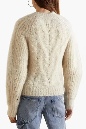 Isabel Marant Étoile Palima Cable-knit Mohair-blend Sweater - Ivory