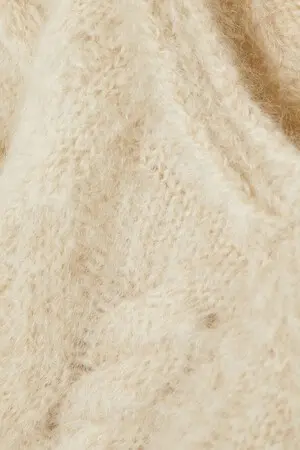 Isabel Marant Étoile Palima Cable-knit Mohair-blend Sweater - Ivory